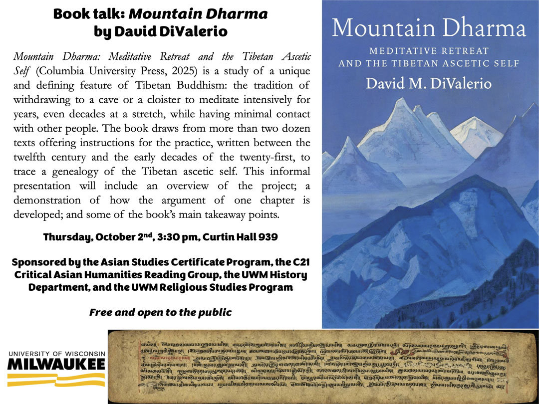 Book Talk: Mountain Dharma by David DiValerio – Center for 21st Century ...