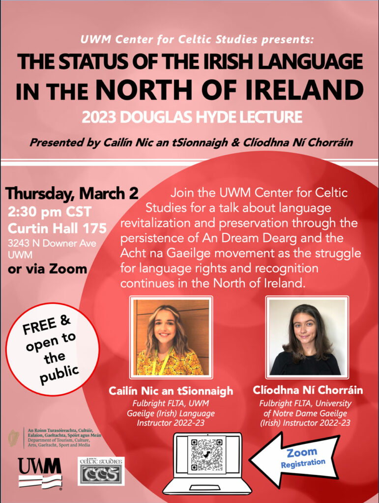 Colloquium Talk (2023 Douglas Hyde Lecture): The Status of the Irish Language in the North of ...