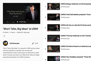 Videos for 'Short Talks, Big Ideas' event available