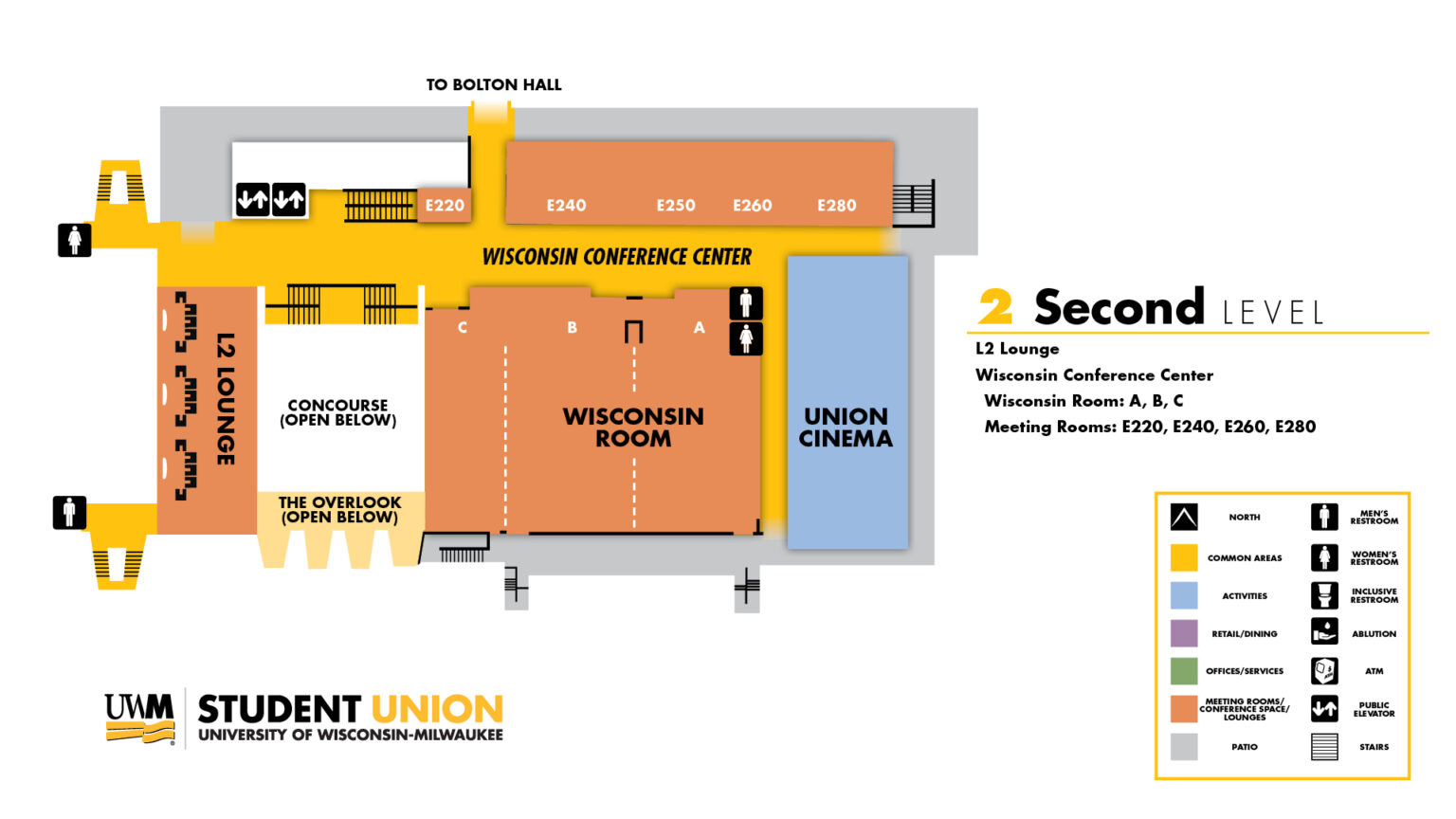 Second Floor – UWM Student Union